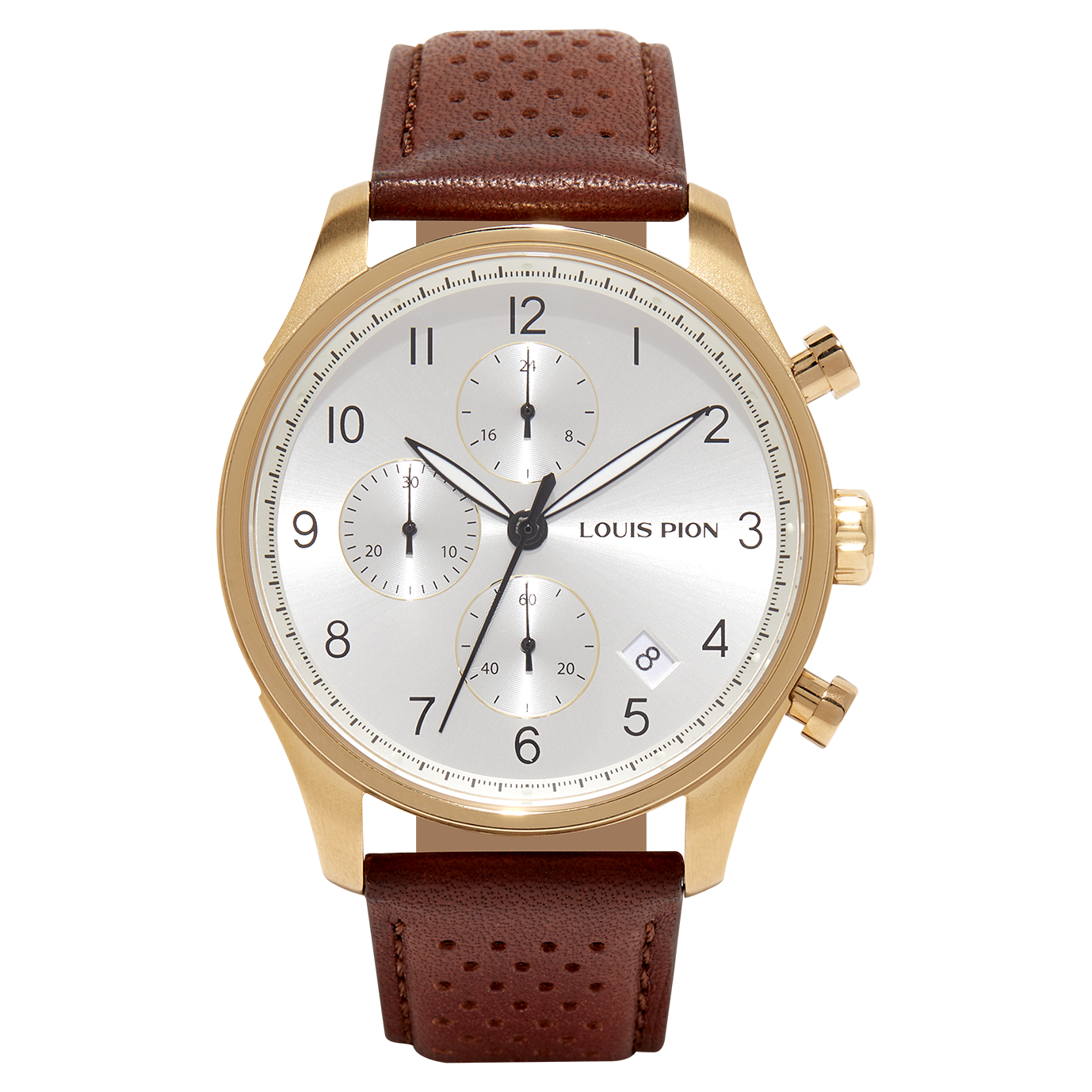 Montre analogique lucas doré blanc marron Louis Pion | La Redoute