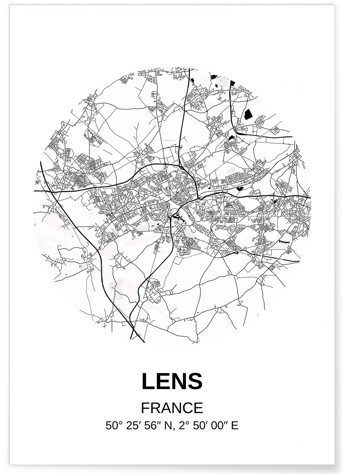 Affiche carte lens Couleur blanc L'afficherie | La Redoute