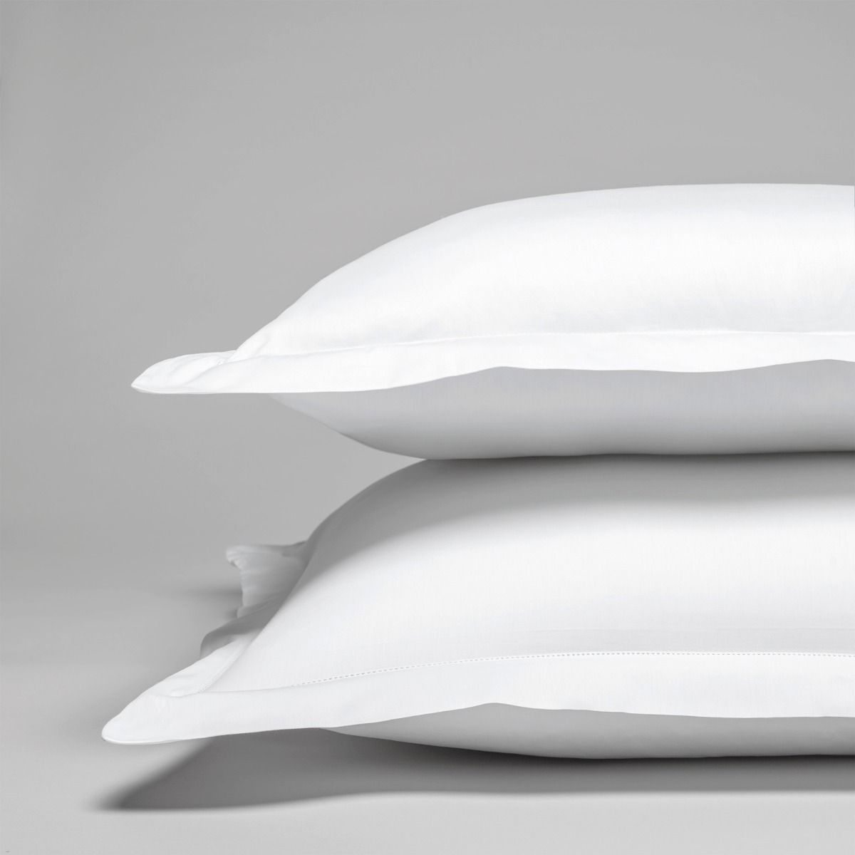 Taie d'oreiller satin de coton égyptien 120 fils - 300 tc london blanc ...