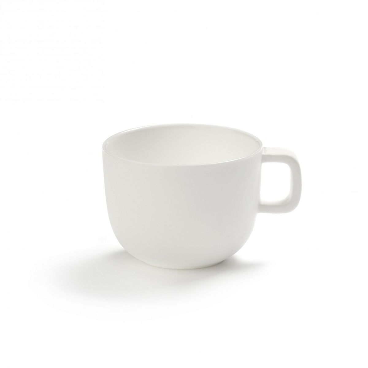 Tasse blanche à expresso avec anse diam 6 base blanc mat à l'extérieur ...