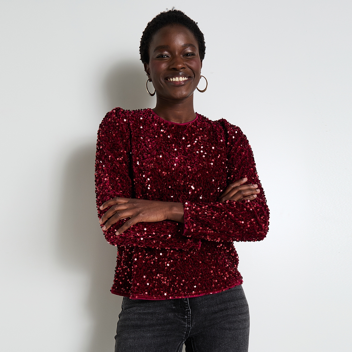 Top col rond orange bordeaux Grain De Malice | La Redoute