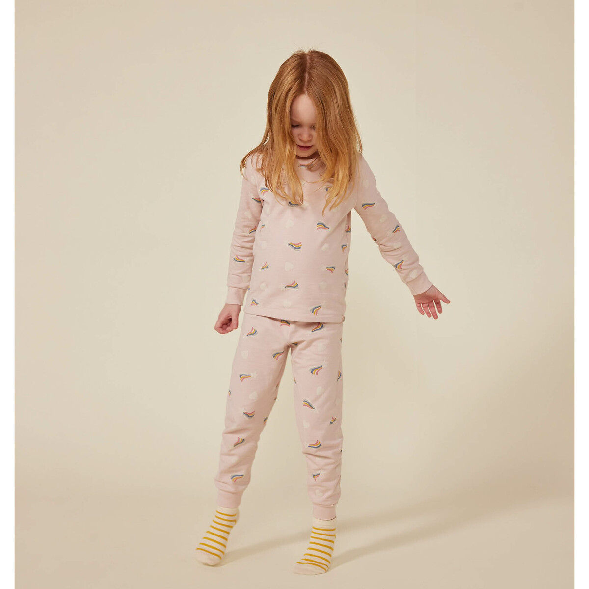 Printed fleece pyjamas, printed, Petit Bateau | La Redoute