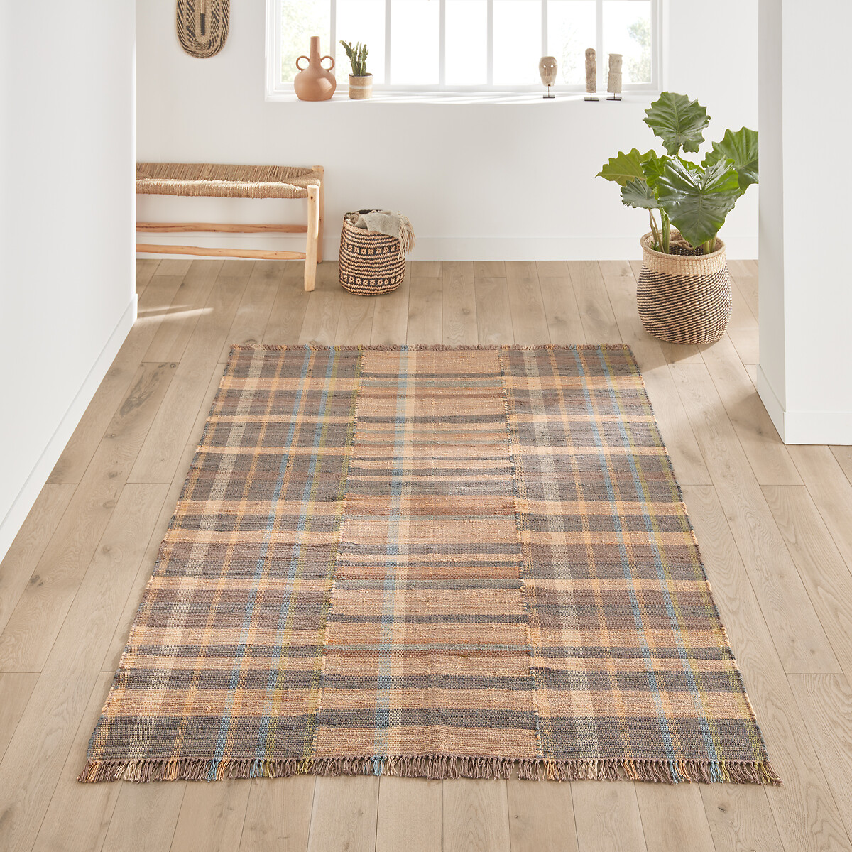 Kanthia flat-woven rug, multi-coloured, La Redoute Interieurs | La Redoute