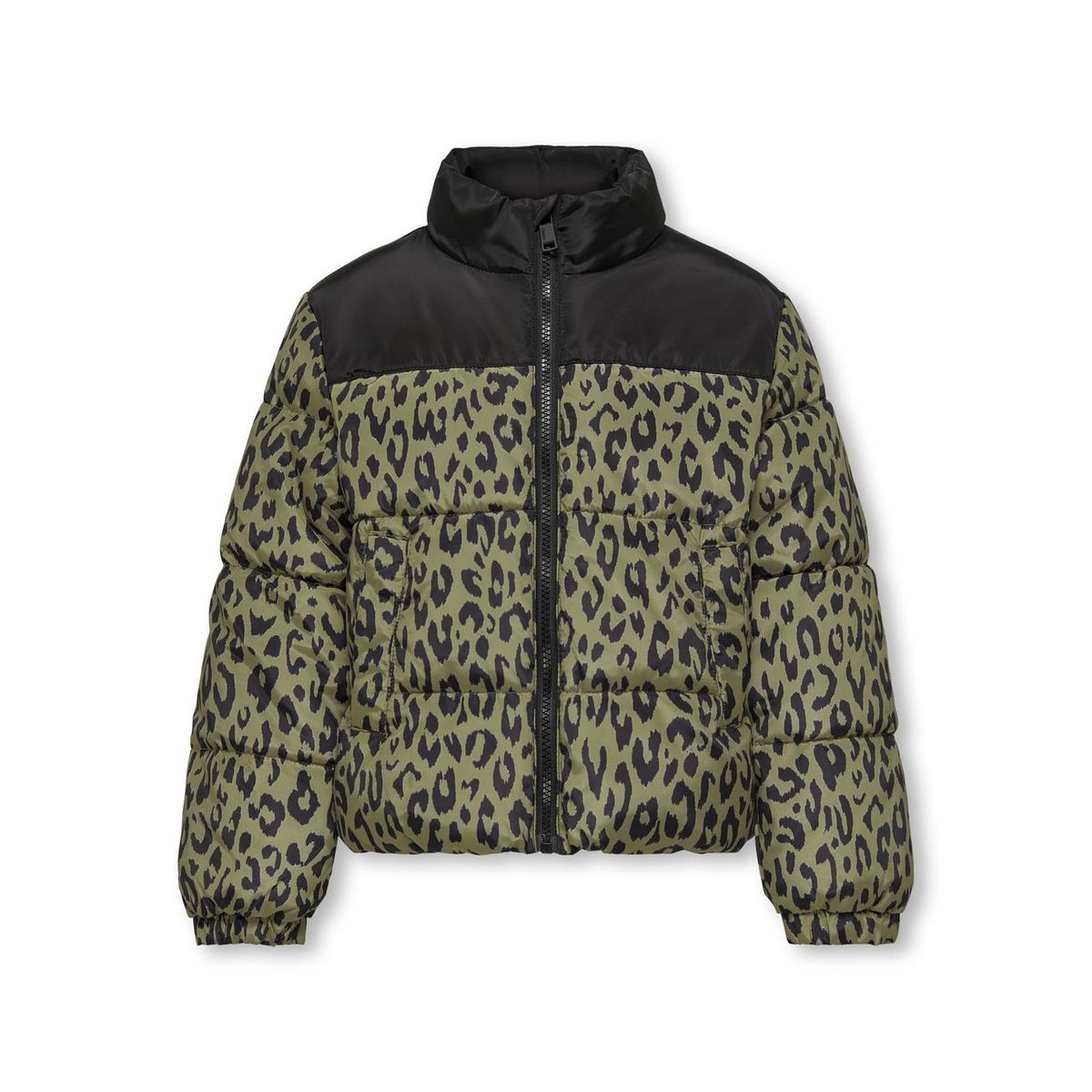 Veste vestes matelassées col rond poignets avec bande élastique black ...