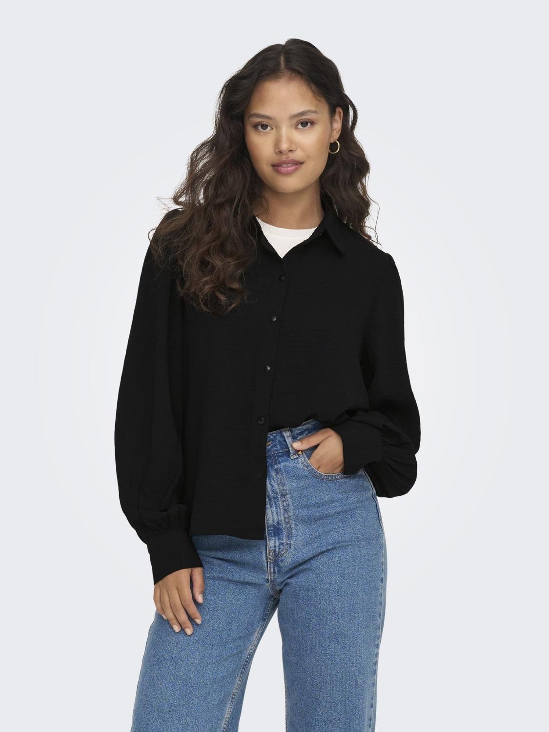 Chemiser fluide boutonné noir - black Jdy | La Redoute