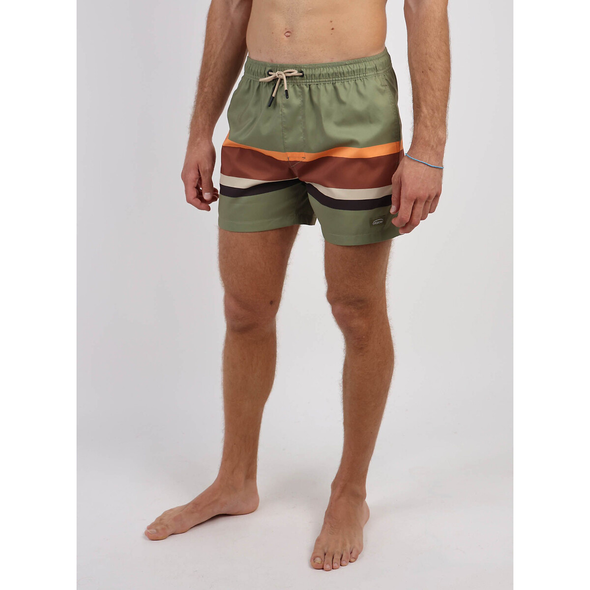 Recycled colour block swim shorts, brown, Oxbow | La Redoute