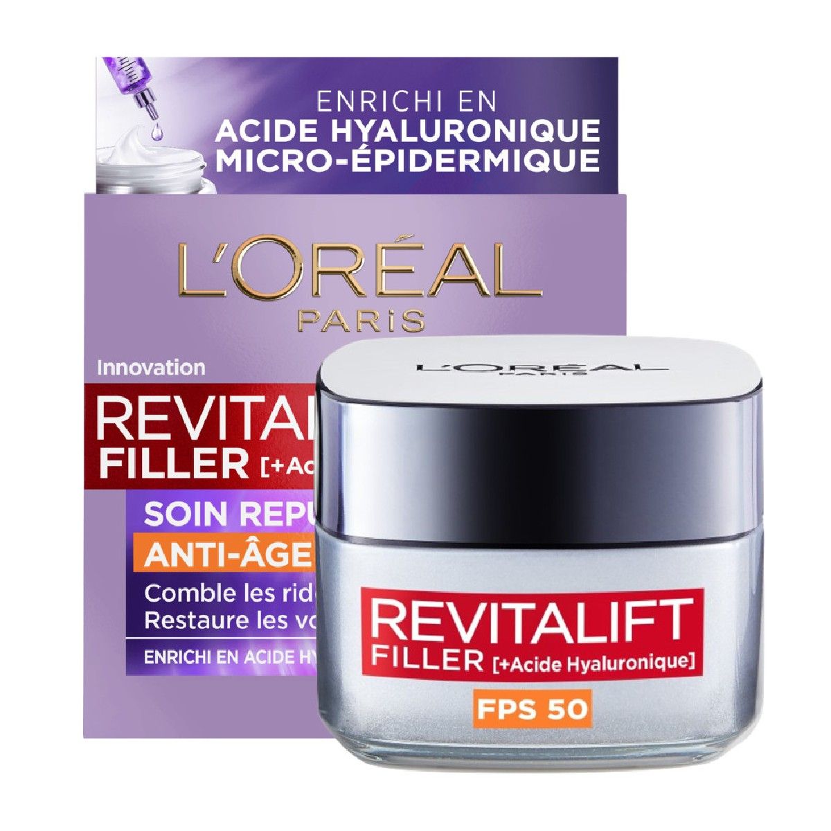 Crème de jour anti-âge repulpante fps 50 L'oreal Paris | La Redoute
