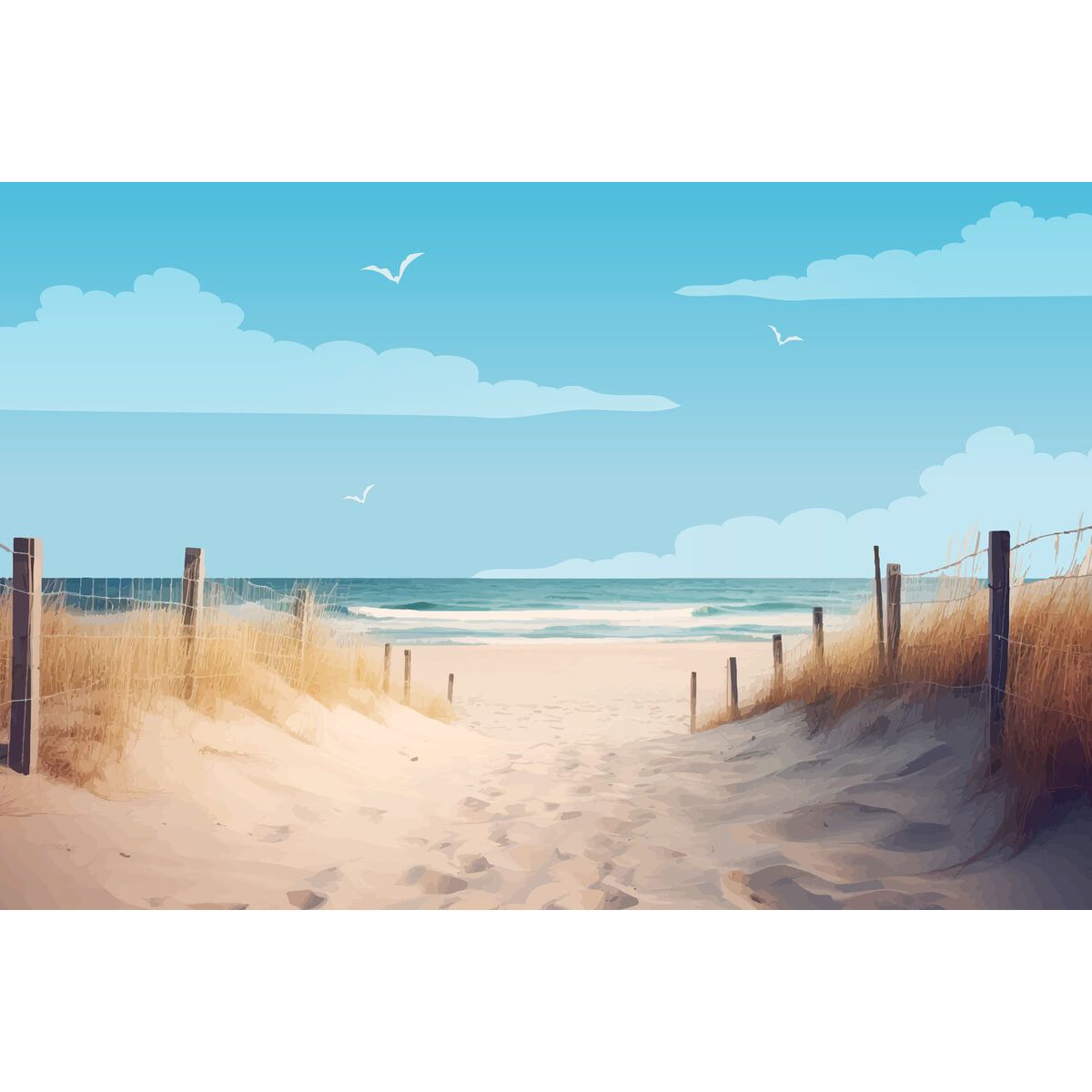 Tableau mural mer calme Couleur beige-toile Ceanothe | La Redoute