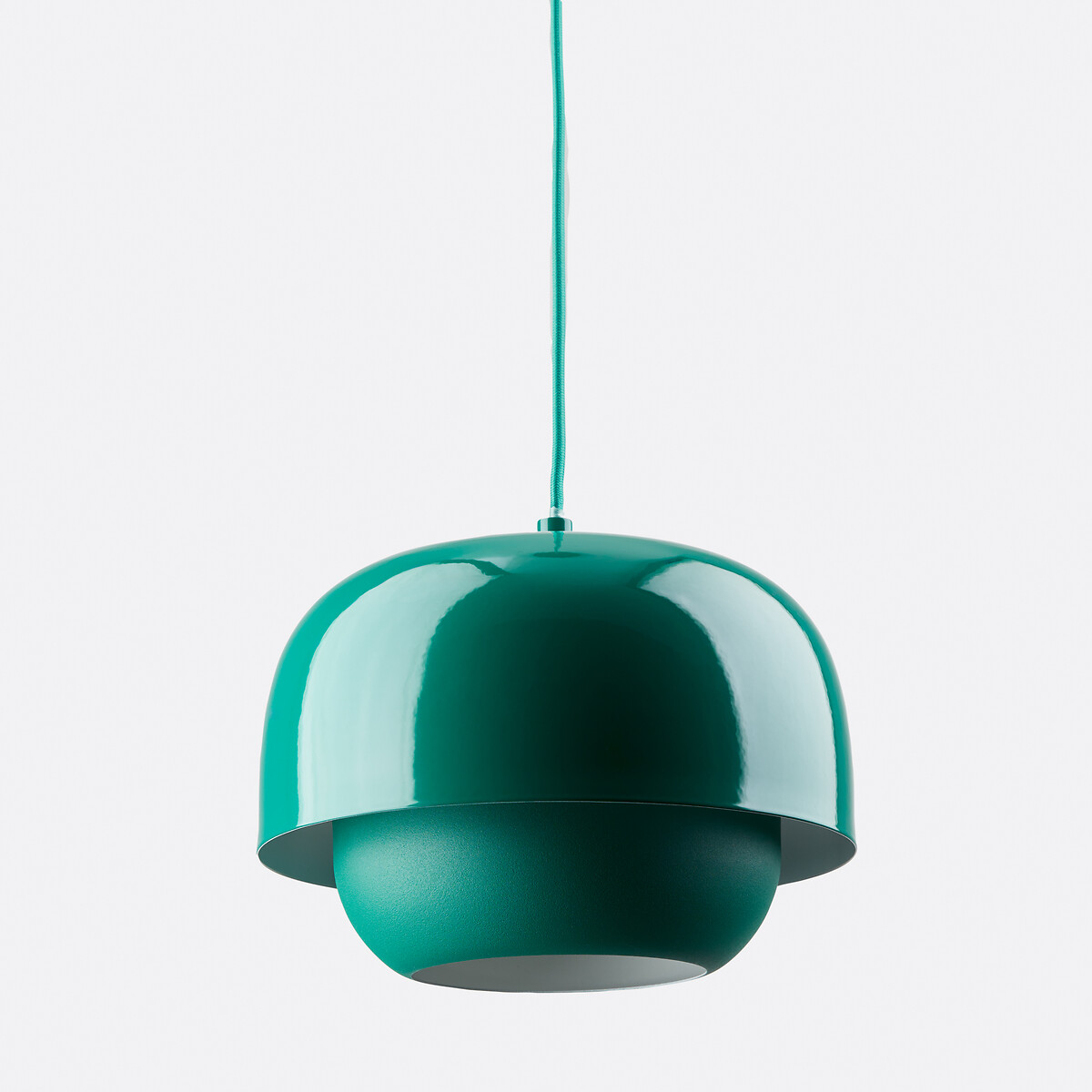 Hanging lamp in coloured iron ø21.4cm kinoko, green, La Redoute ...