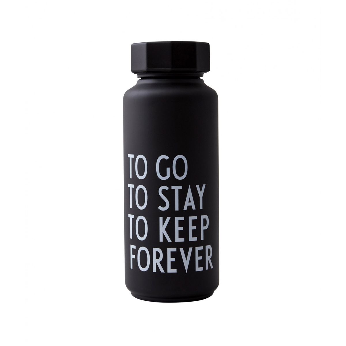 Bouteille Thermos Noire To Go 0 5 Litre Couleur Noir Et Blanc Design
