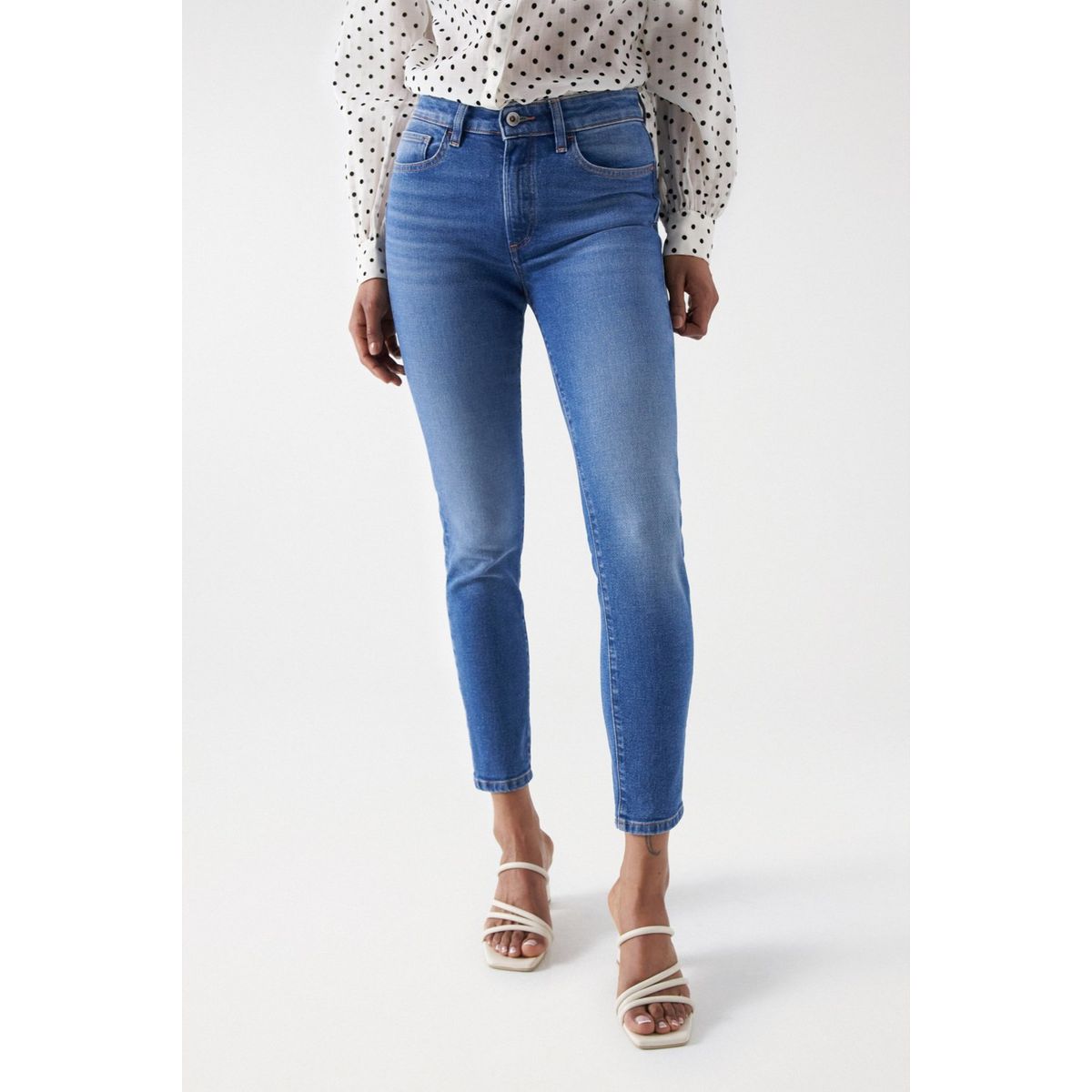 Jean push up cropped skinny destiny bleu Salsa Jeans | La Redoute