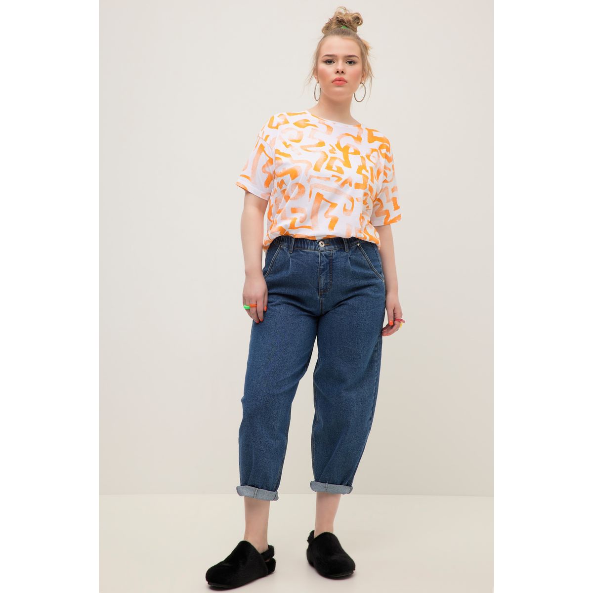 Jean ballon à 5 poches et taille élastique Studio Untold | La Redoute