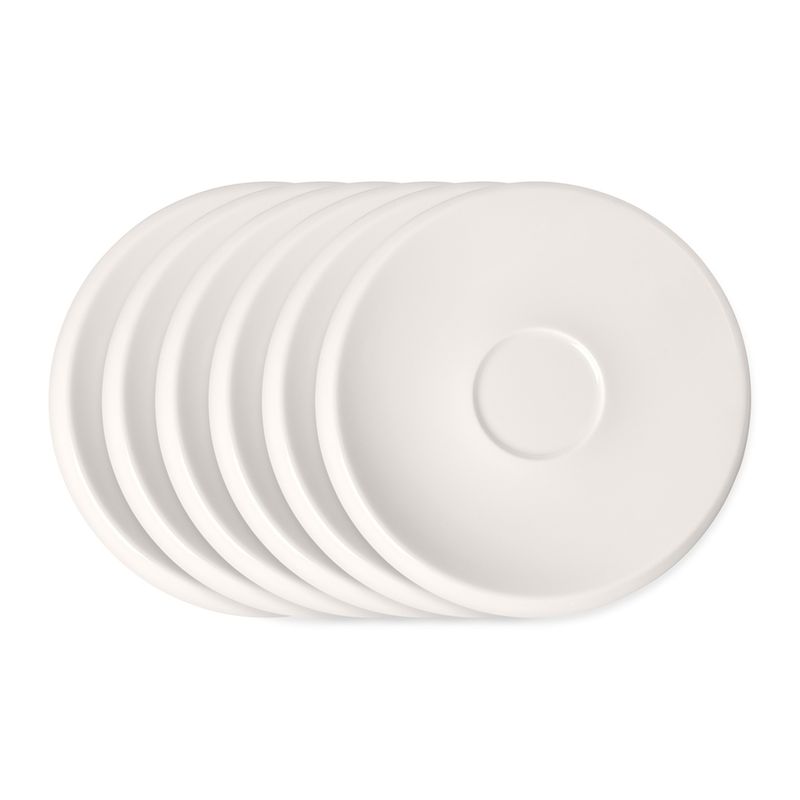 Sous-tasse à café 6 pièces newmoon Couleur blanc Villeroy & Boch | La ...