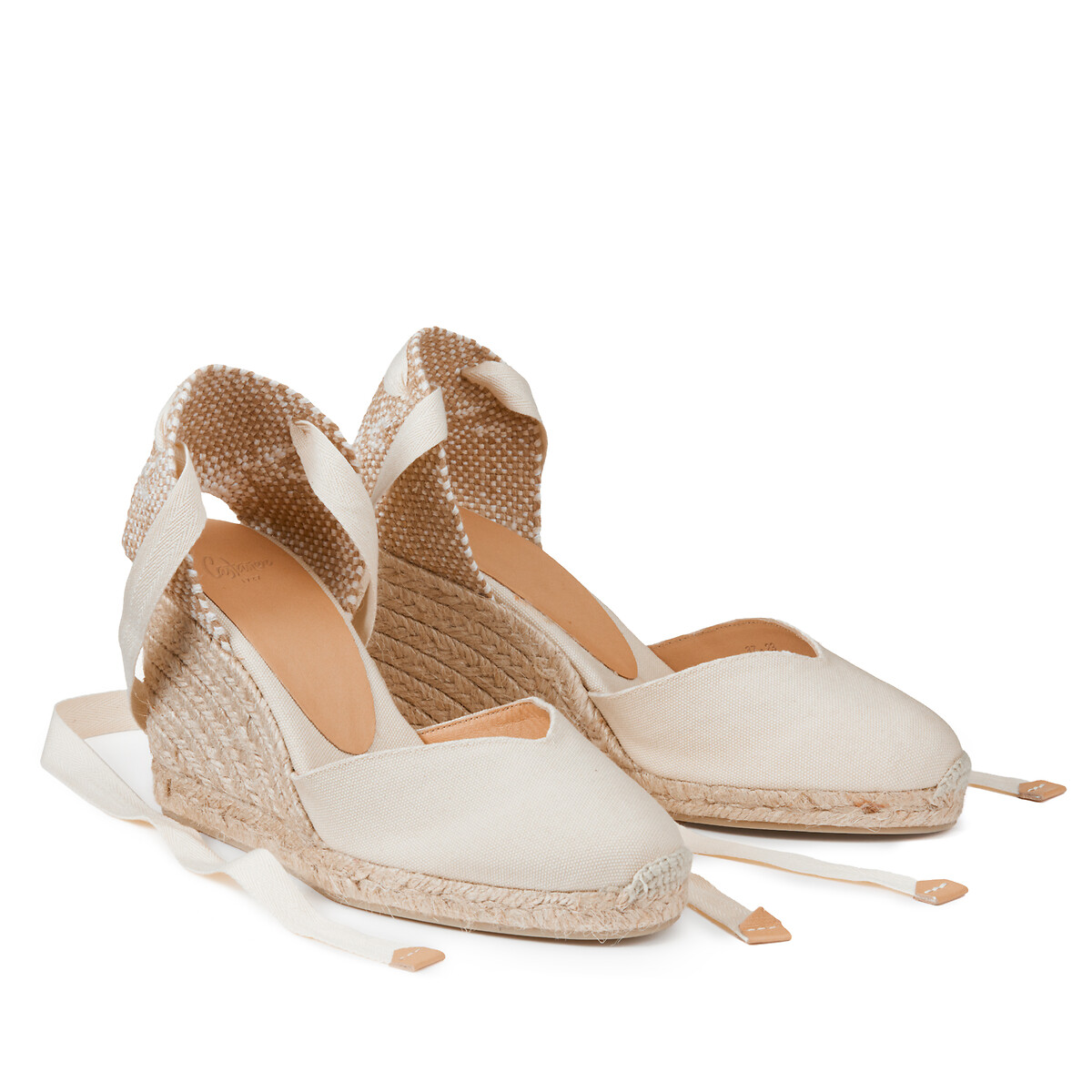 Espadrilles compensées en toile chiara Castaner | La Redoute