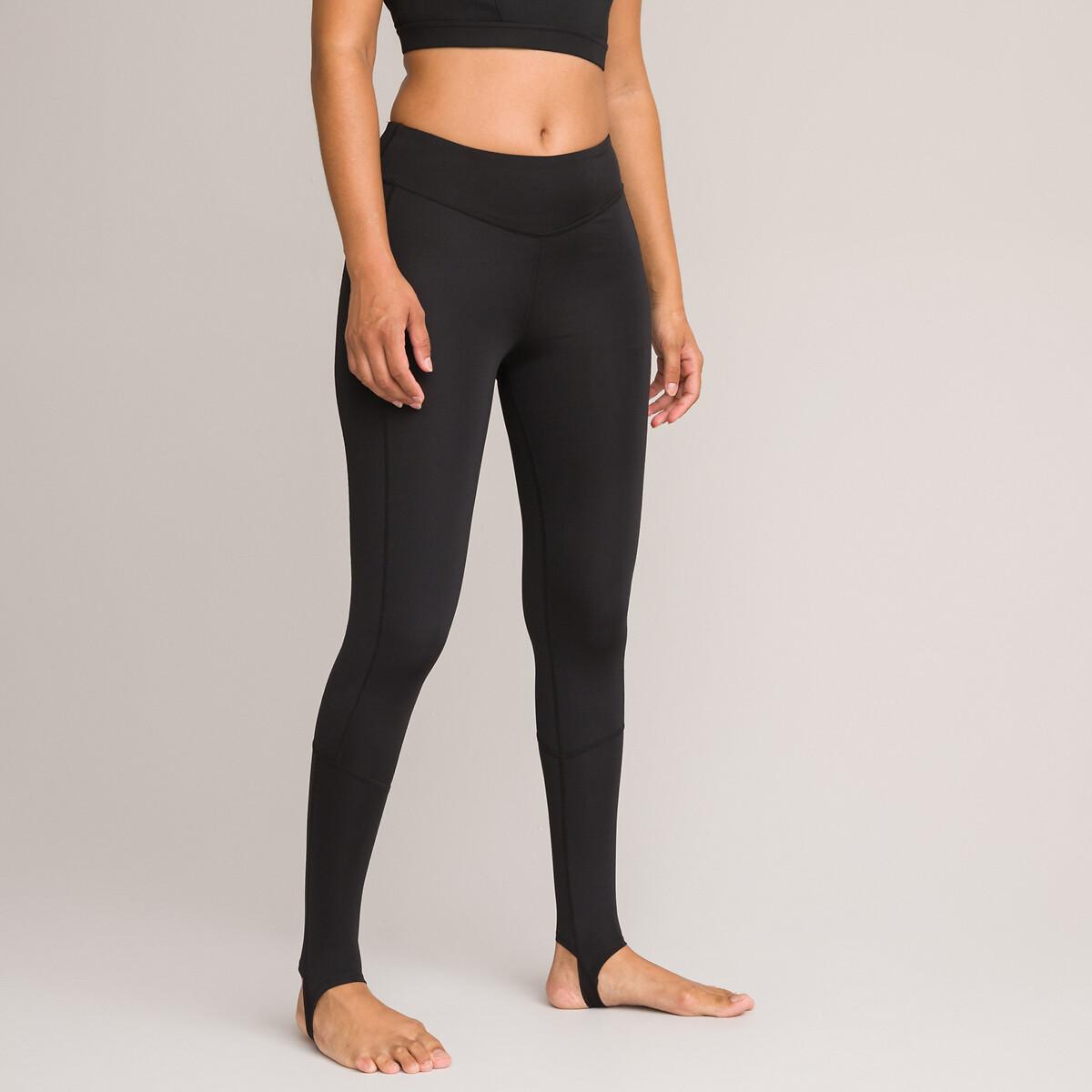 Leggings con estribos negro La Redoute Collections | La Redoute