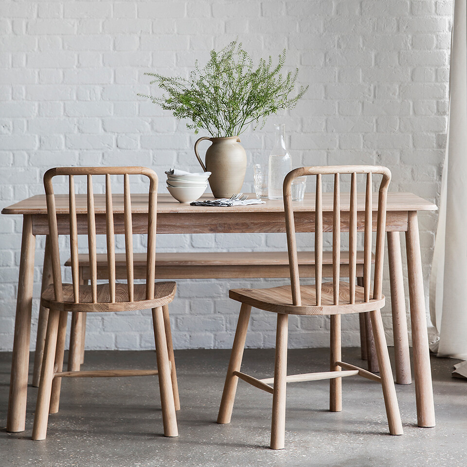 Uttara scandi oak spindle dining chairs (set of 2) So'home | La Redoute