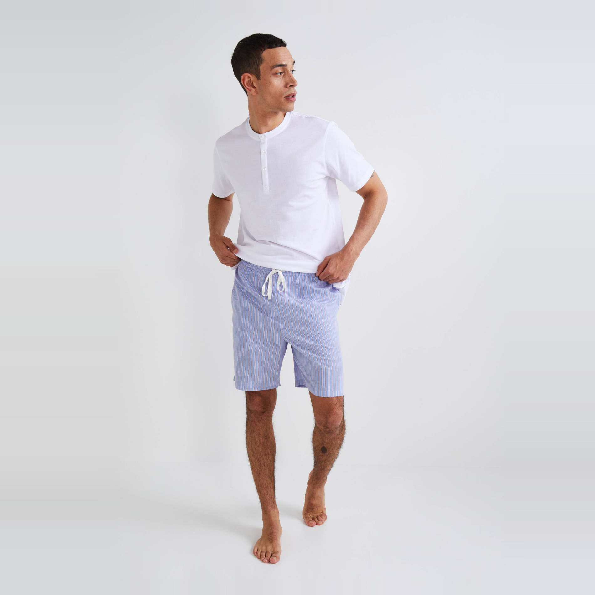 Ensemble pyjama t-shirt et short en coton bio celeste Monoprix | La Redoute