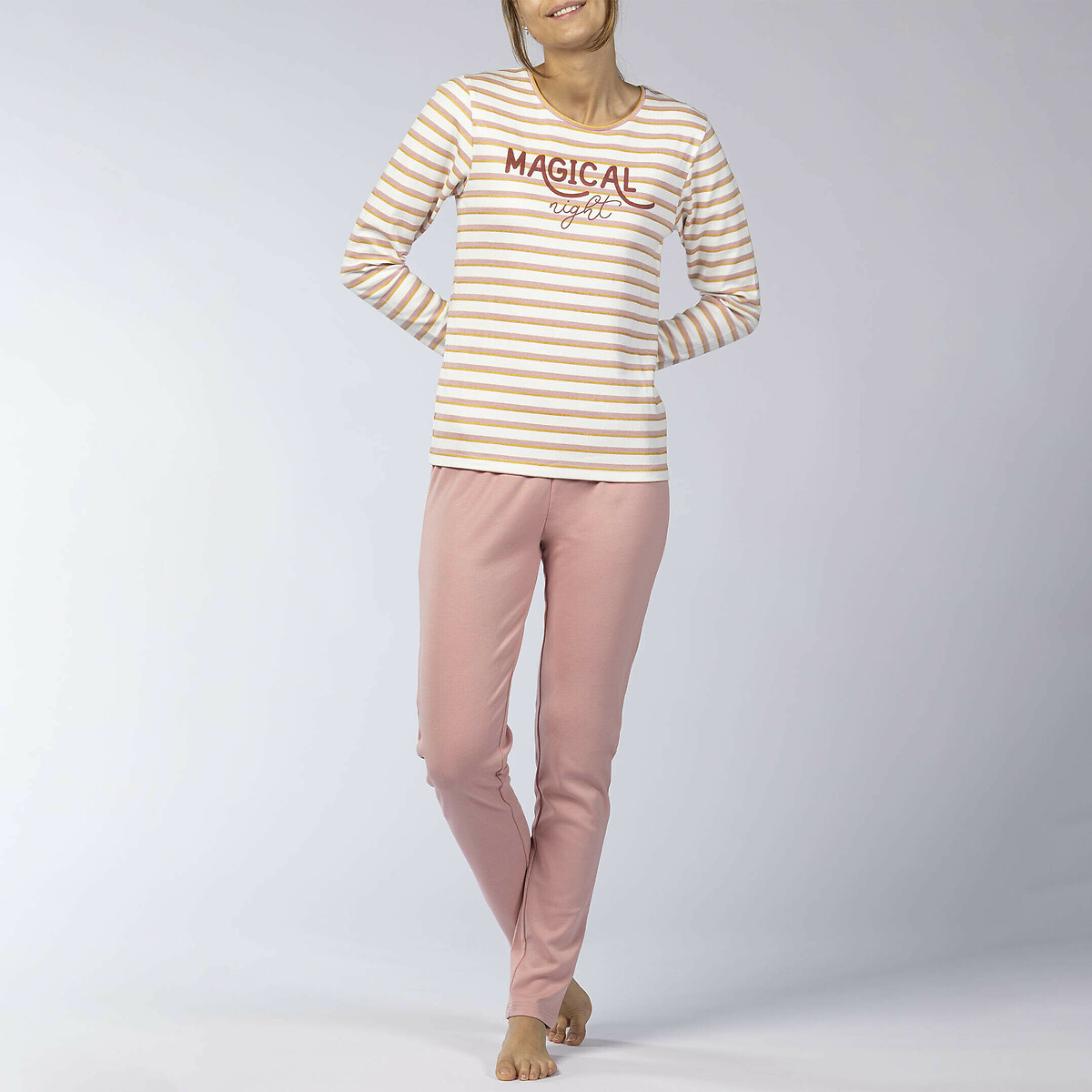 Pyjama manches longues en coton ceramic Melissa Brown | La Redoute