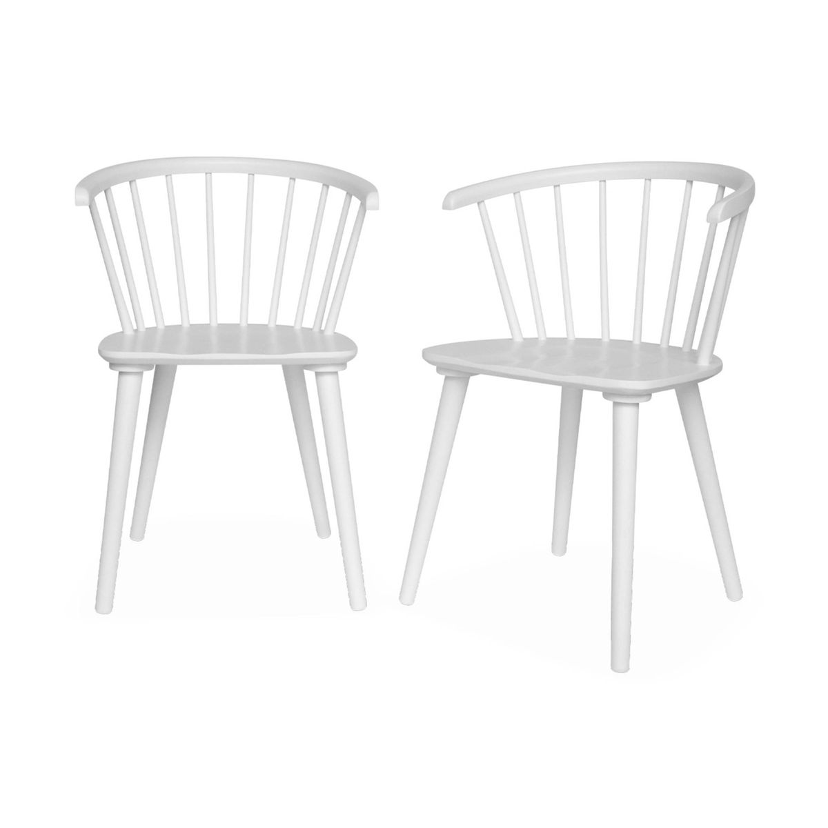 Chaise à barreaux en bois et contreplaqué (lot de 2) paula Sweeek | La ...