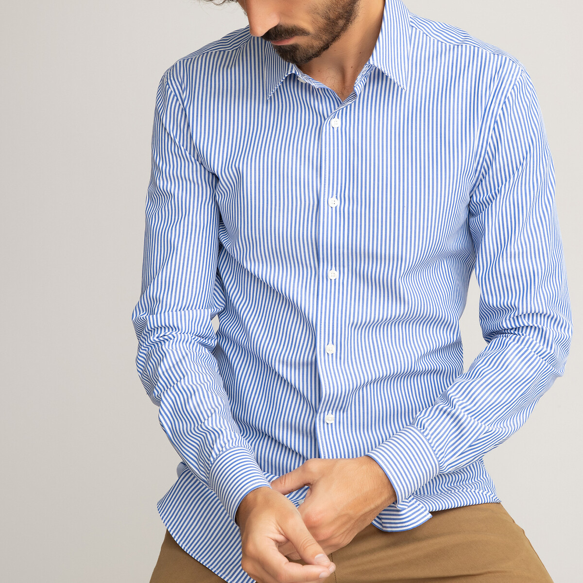 Chemise a rayure bleu homme | La Redoute