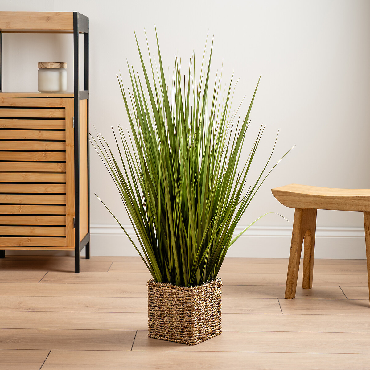 85cm artificial grass in seagrass square pot, green, So'home | La Redoute