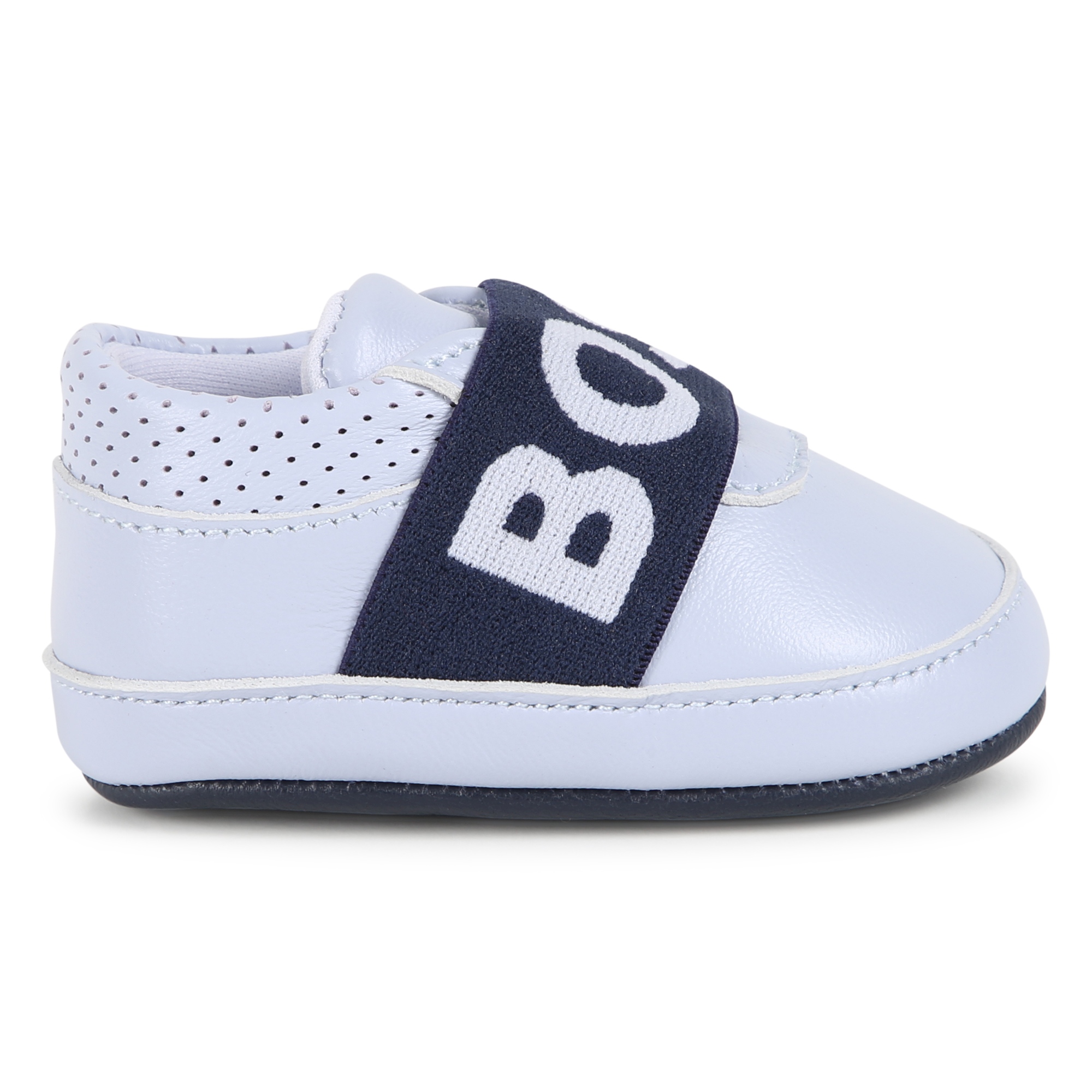 Chaussons élastiqués en cuir ciel Boss Kidswear | La Redoute