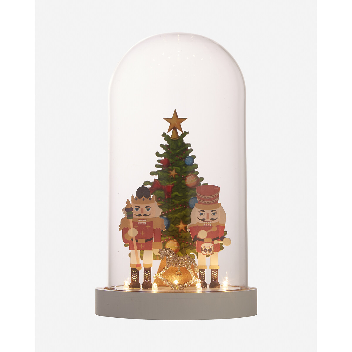Nutcracker glass dome led lamp, white, So'home | La Redoute