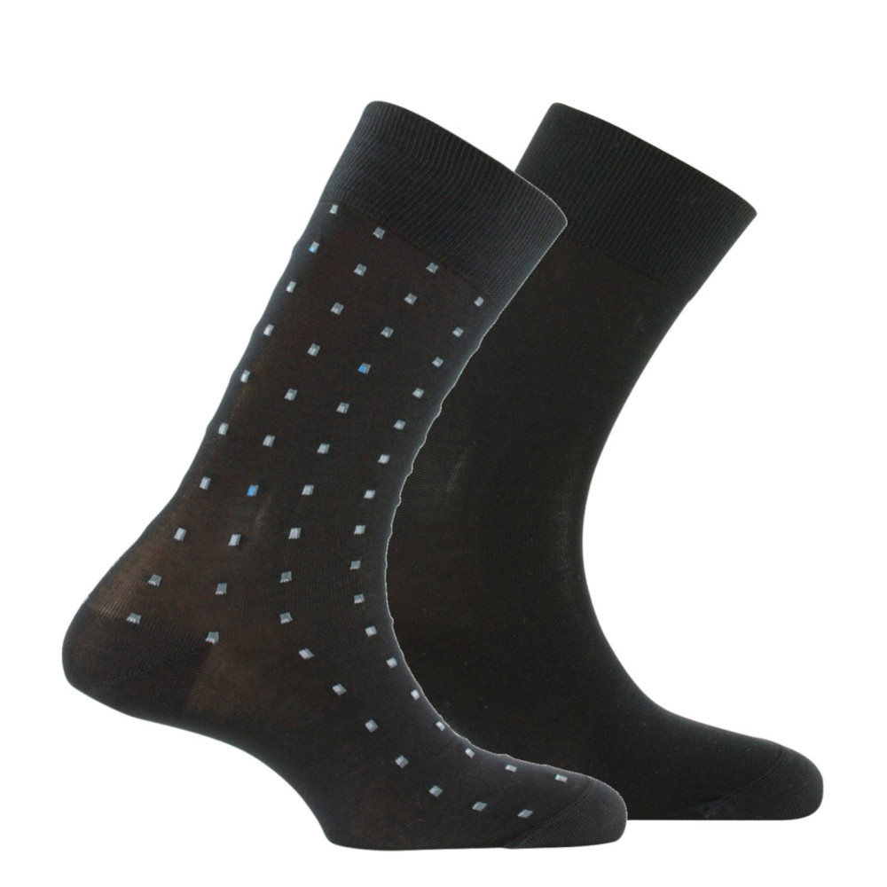 Lot de 2 paires de chaussettes fil d'écosse plumetis made in france ...