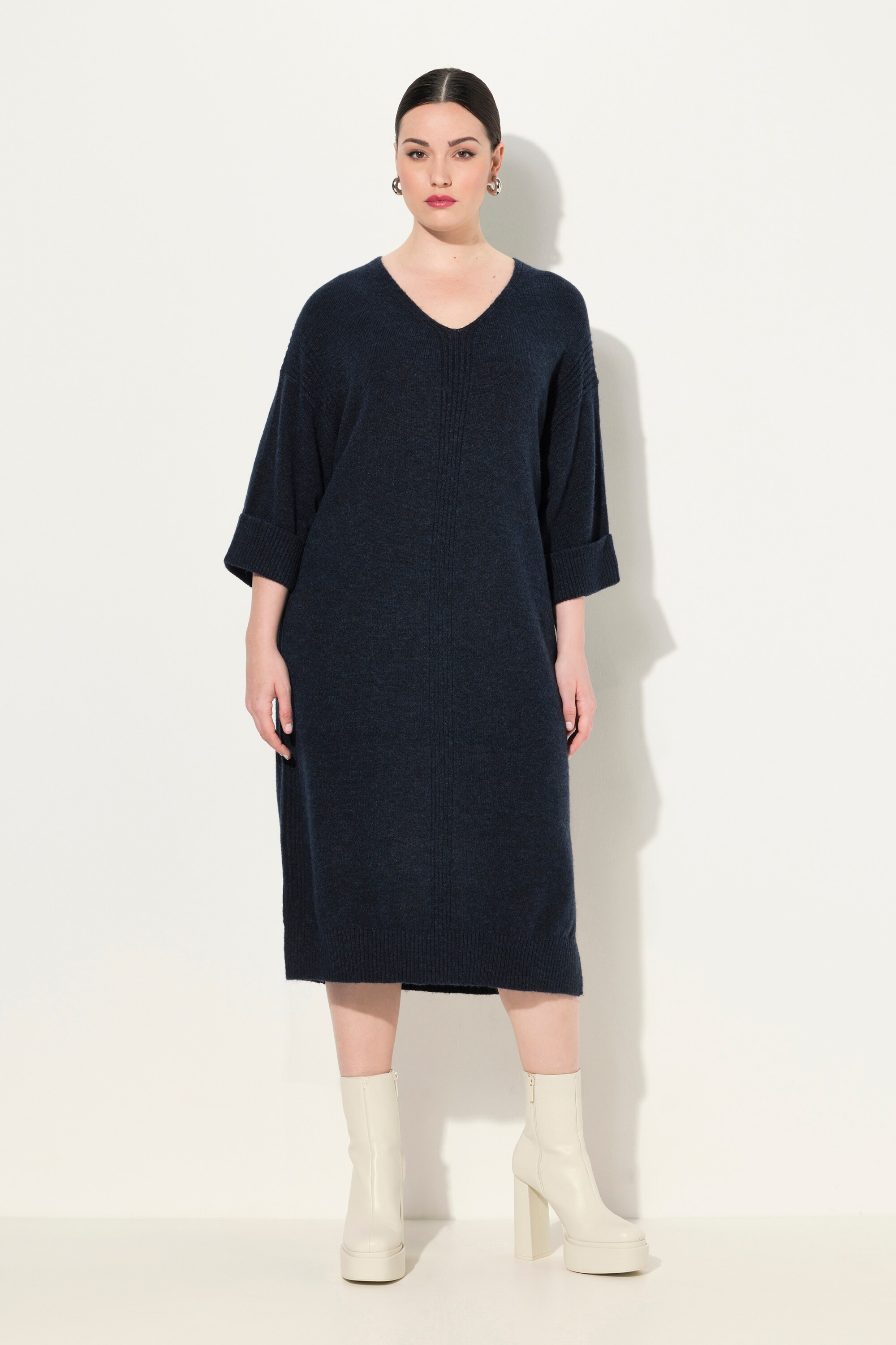 Robe en maille marine Ulla Popken | La Redoute